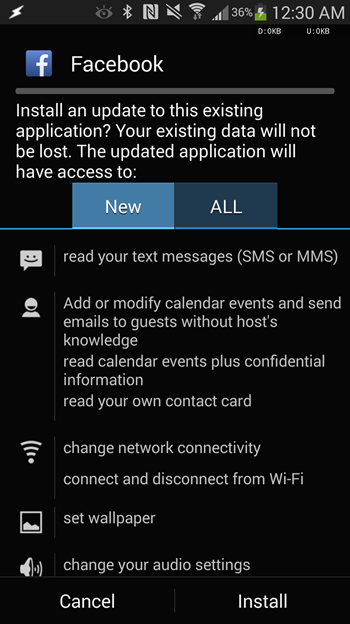 Facebook testa uma interface mais plana para o seu aplicativo Android ...
