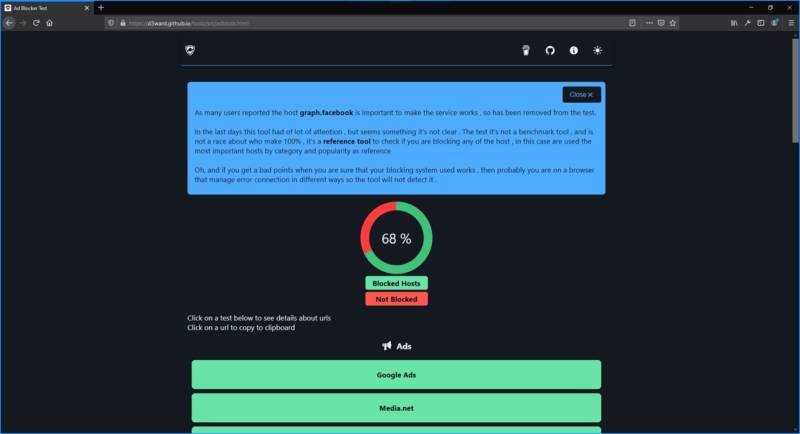 Teste a eficiência do seu bloqueador de anúncios