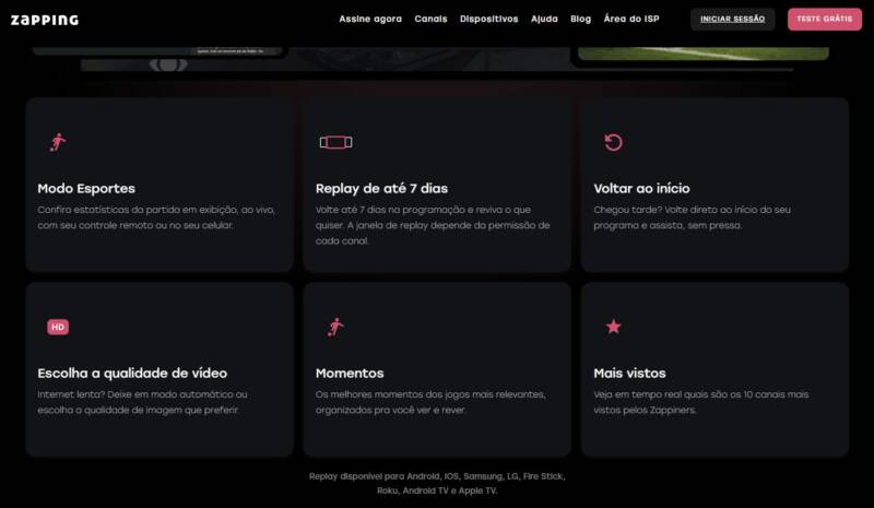 Zapping, “a televisão (via streaming) como você nunca viu”. É tudo isso ...